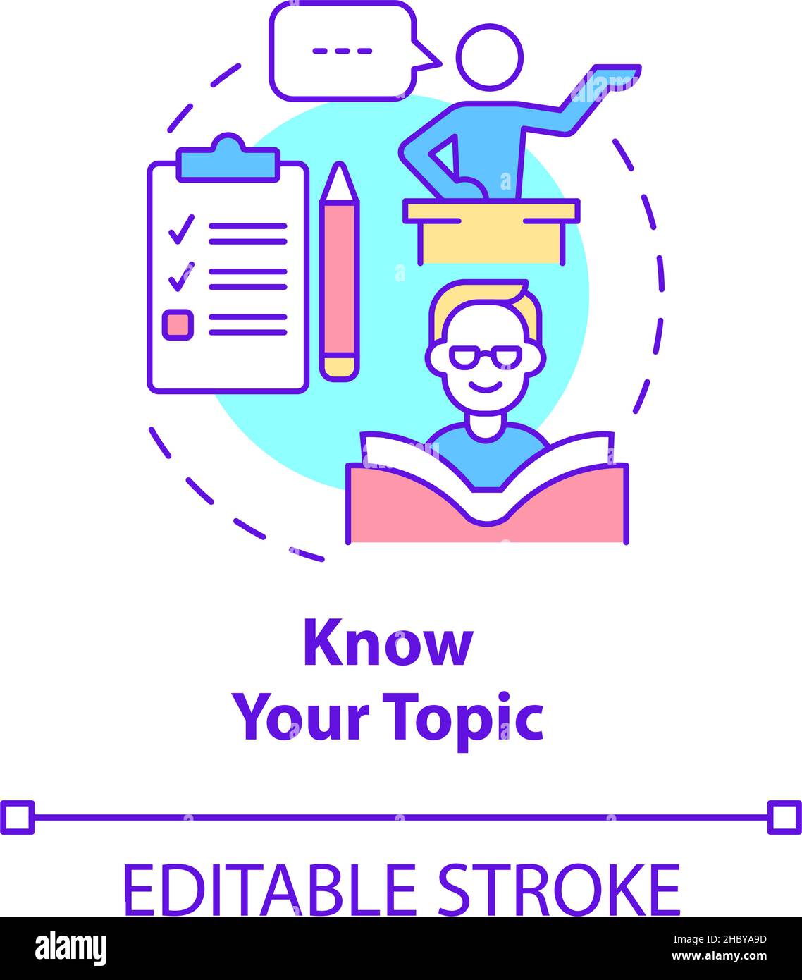 Know your topic concept icon Stock Vector Image & Art - Alamy