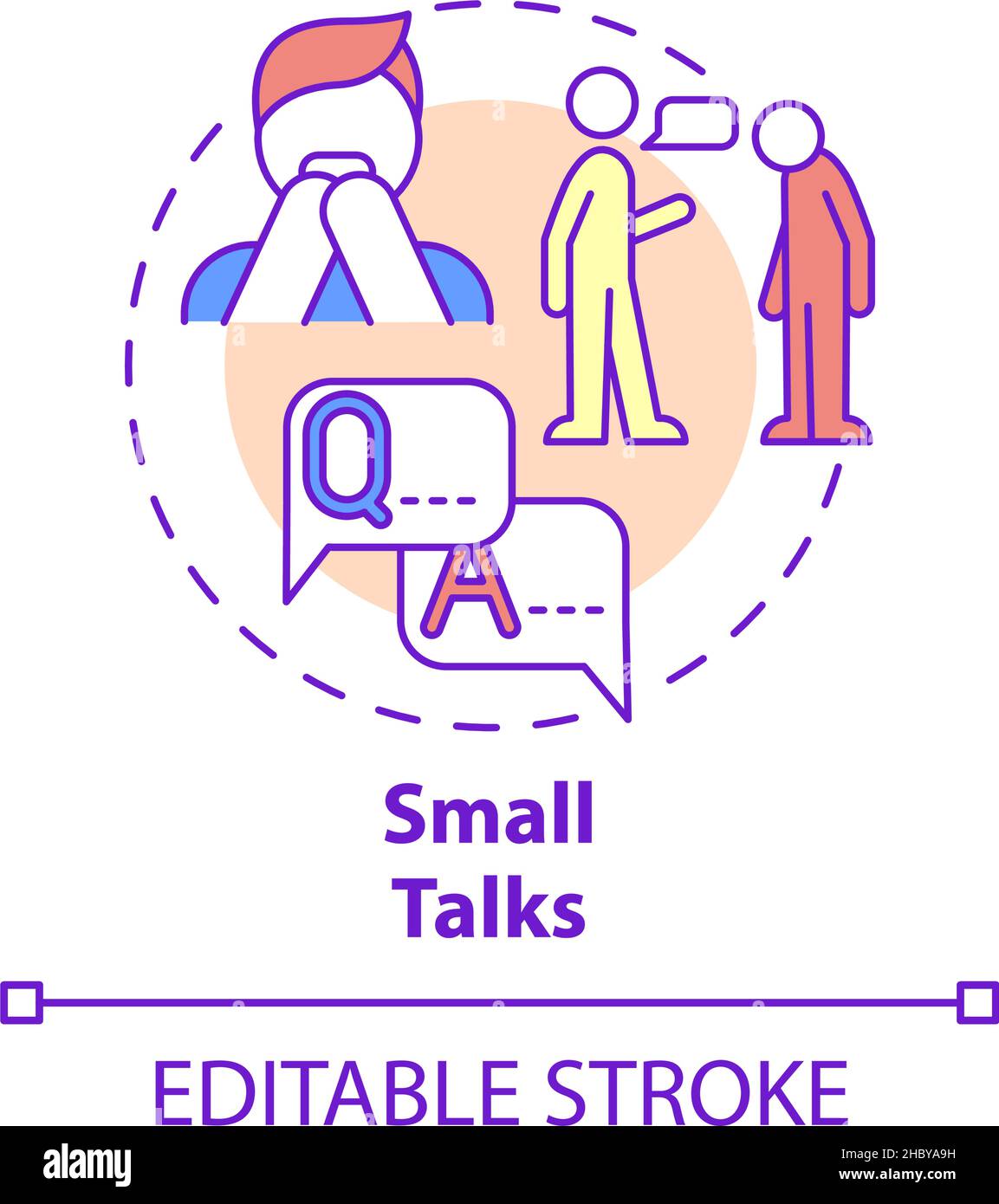 Small talk concept icon Stock Vector Image & Art - Alamy