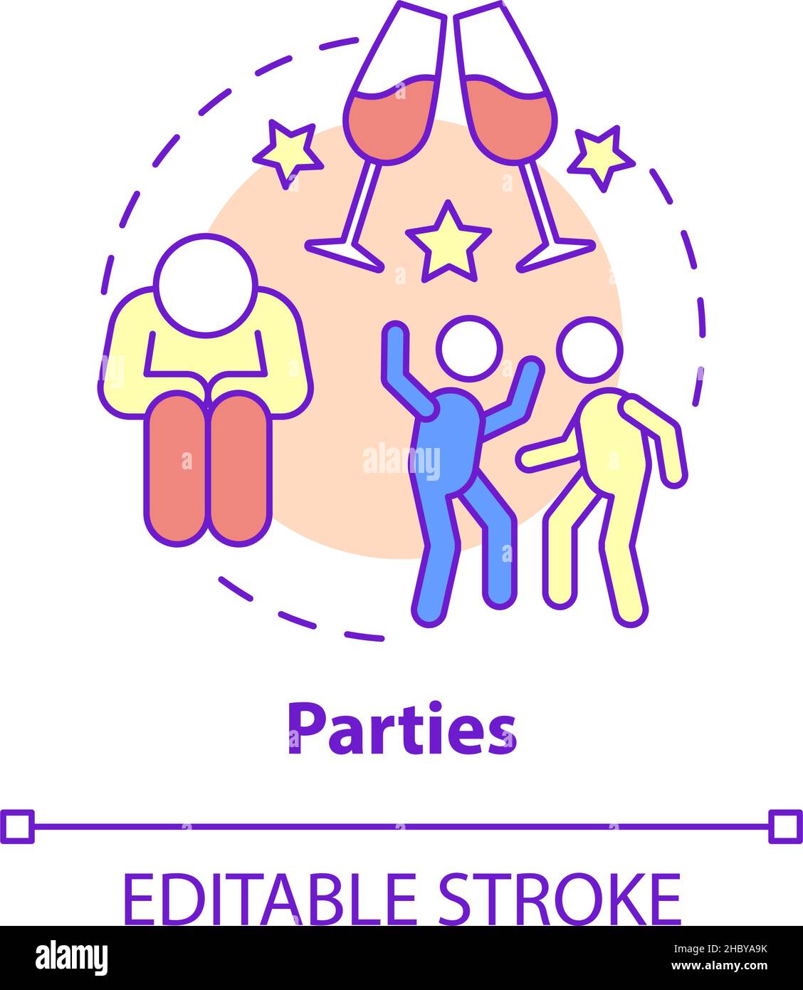 Parties concept icon Stock Vector Image & Art - Alamy