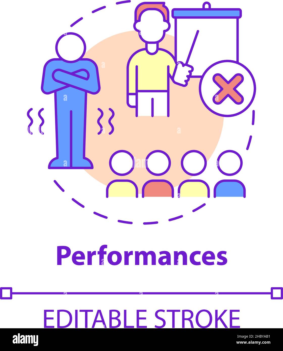 Performance anxiety Stock Vector Images - Alamy