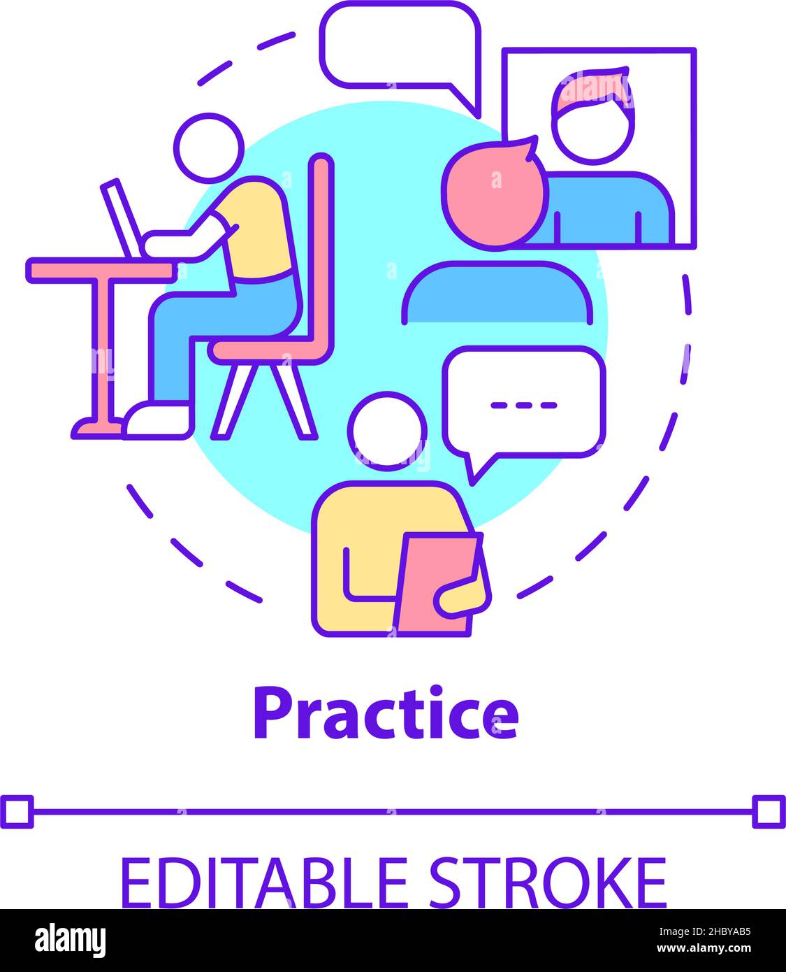 Practice concept icon Stock Vector Image & Art - Alamy Practice concept icon Stock Vector Image & Art - Alamy
