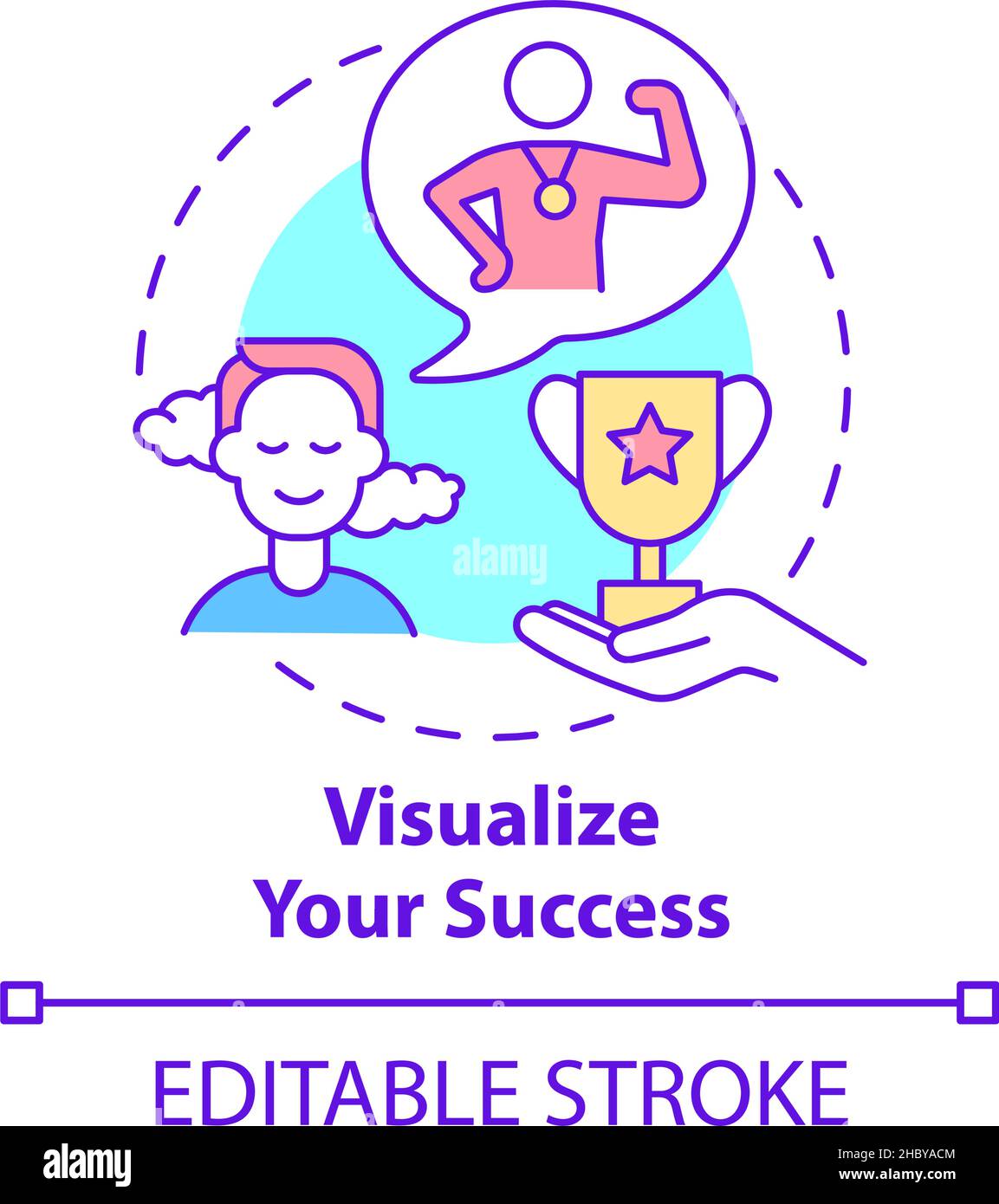 Visualize your success concept icon Stock Vector Image & Art - Alamy
