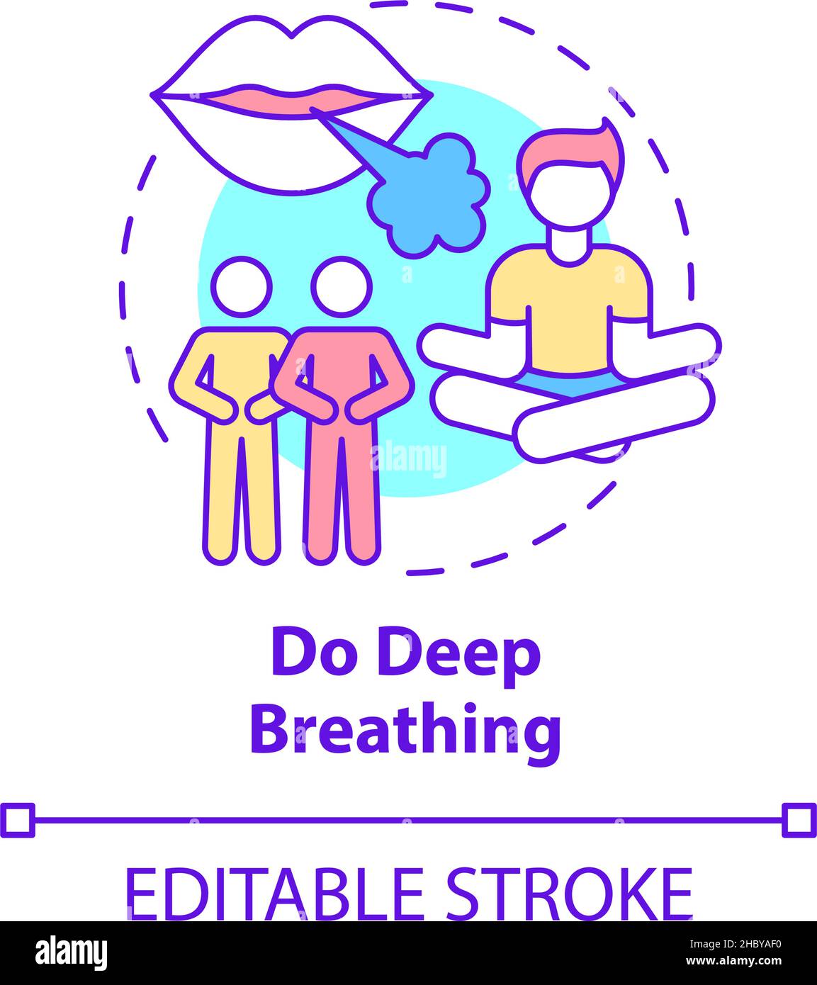 Calm Breathing Clipart