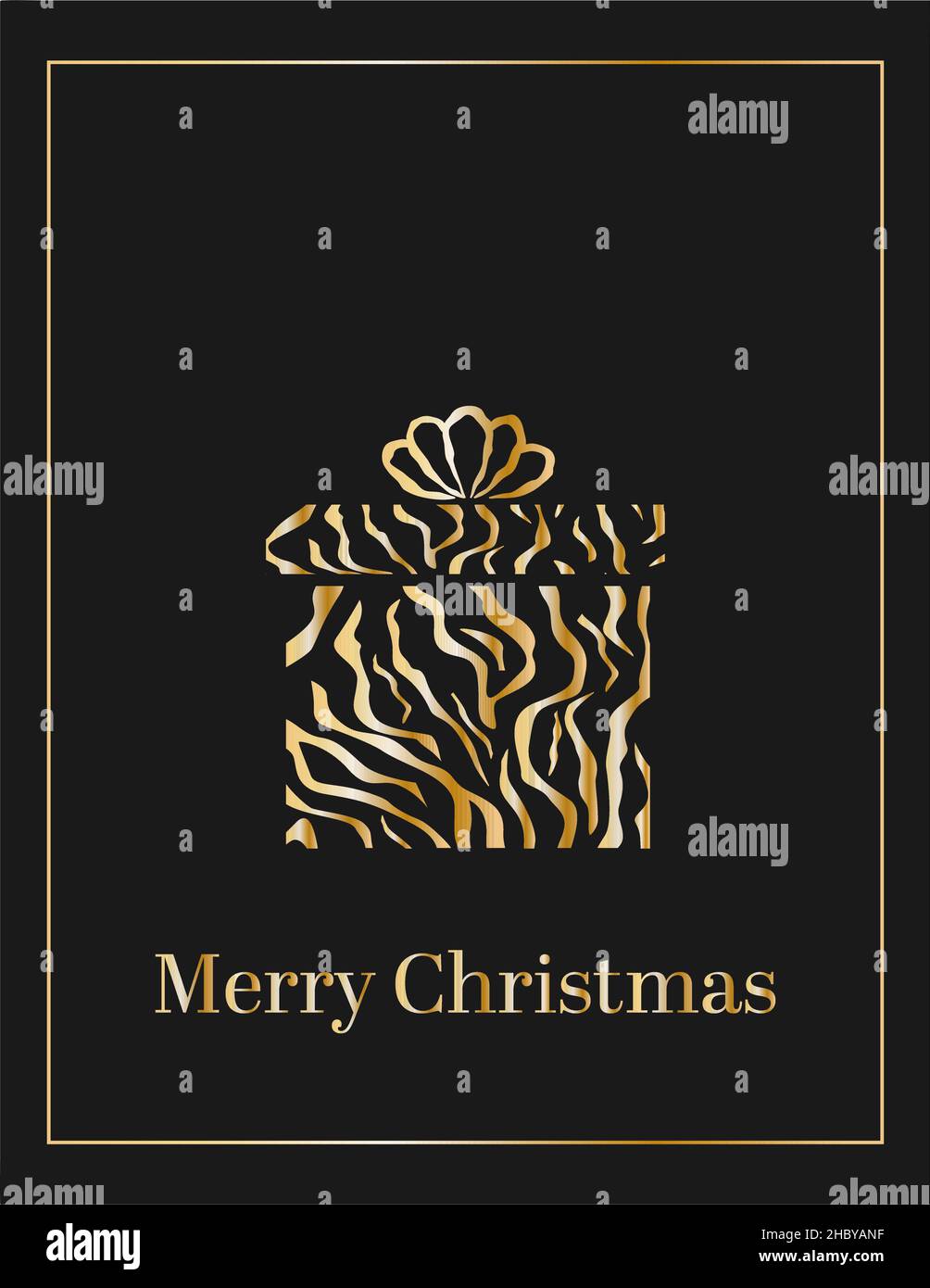 Golden black gift Stock Vector Images - Alamy