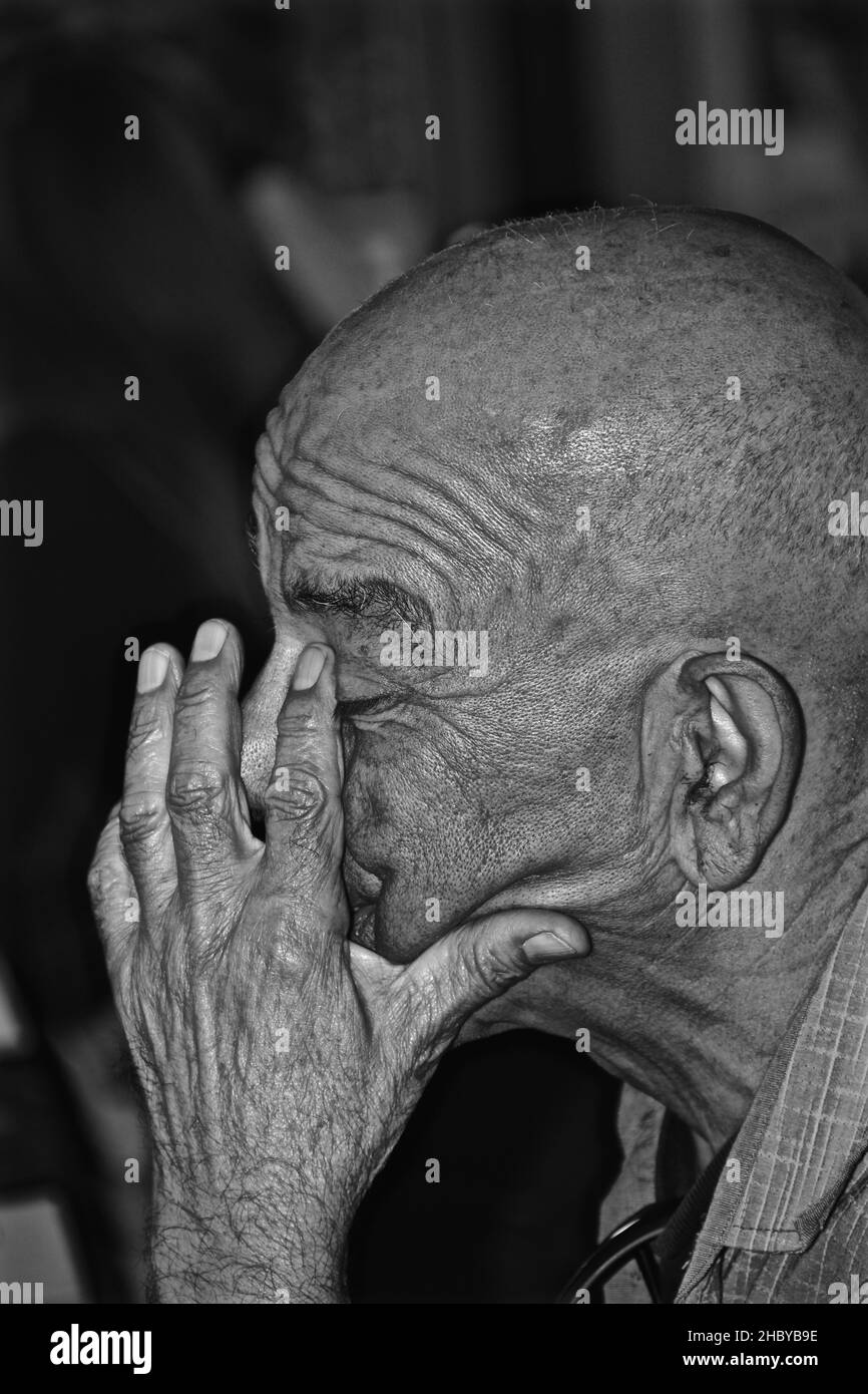 Man head male person Black and White Stock Photos & Images - Alamy