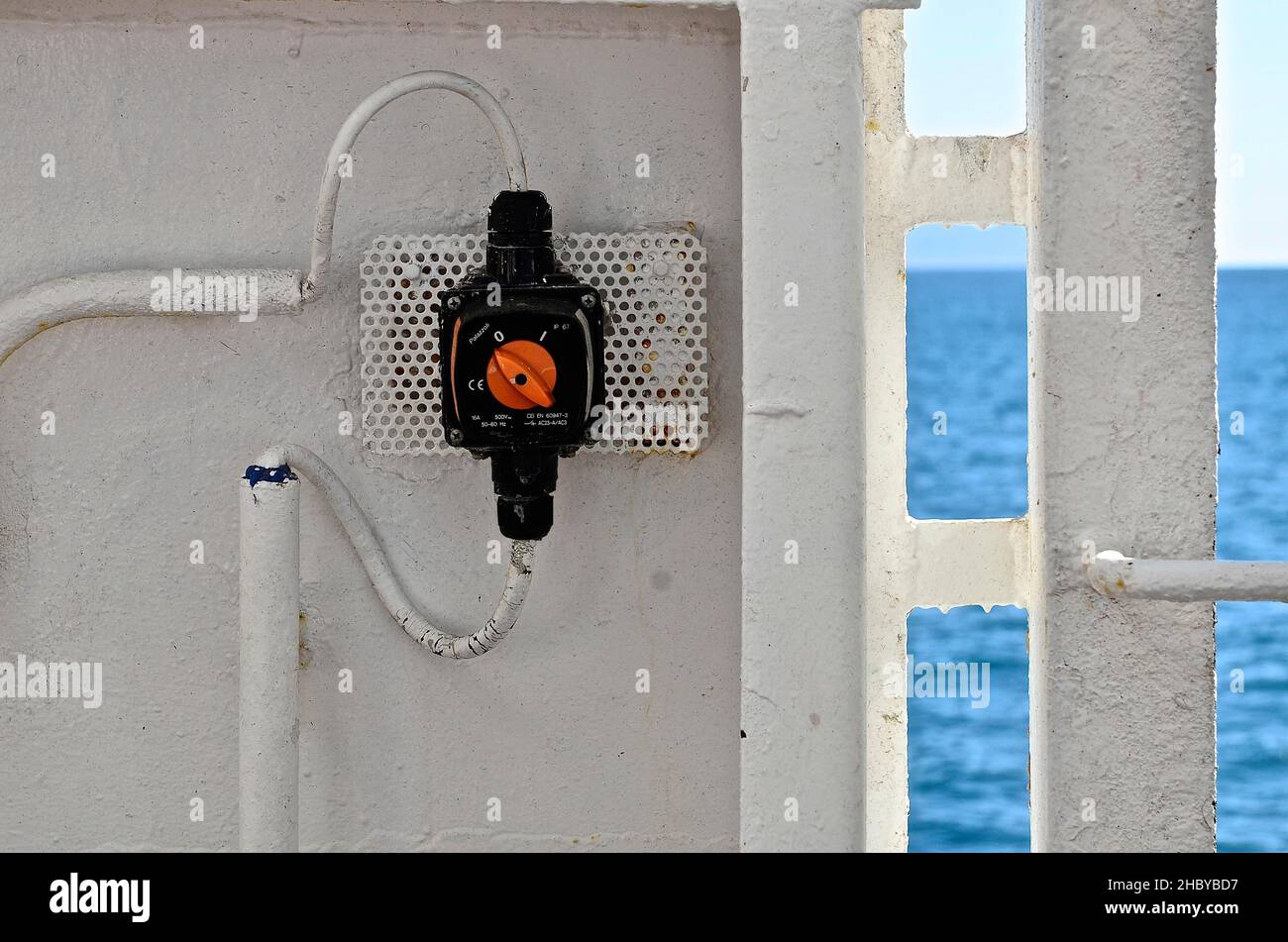 Power switch on a ship Stock Photo - Alamy