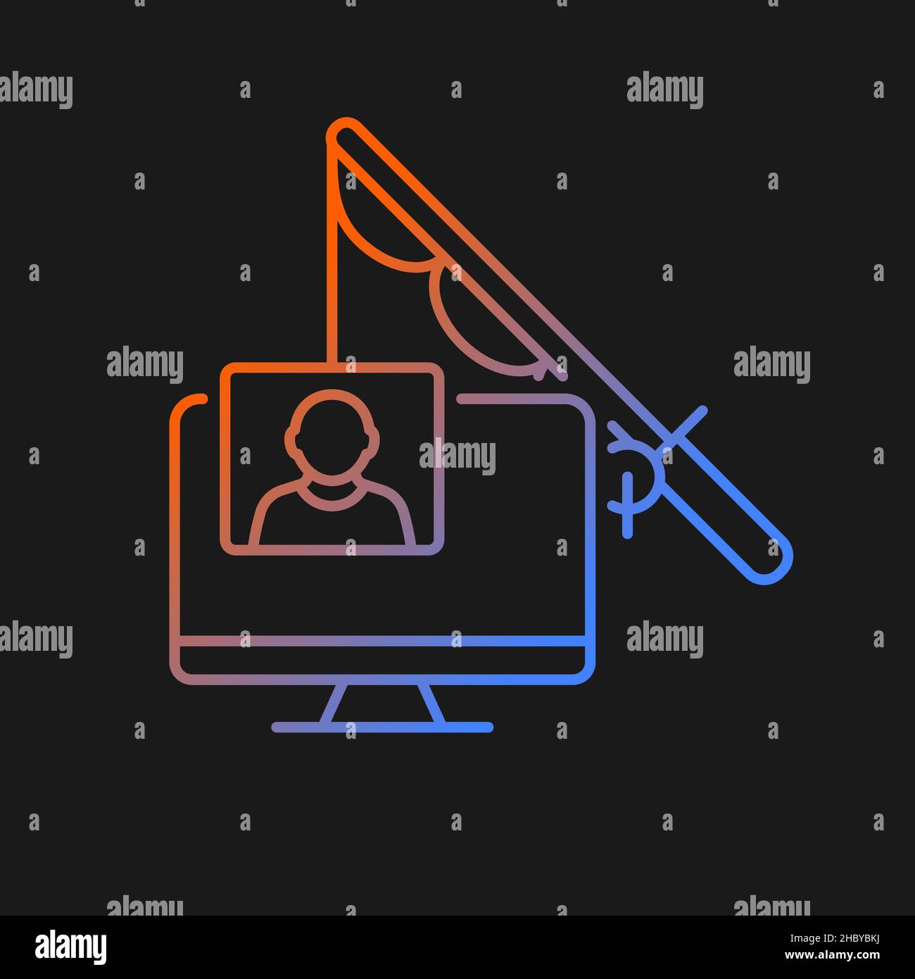 Phishing gradient vector icon for dark theme Stock Vector Image & Art ...