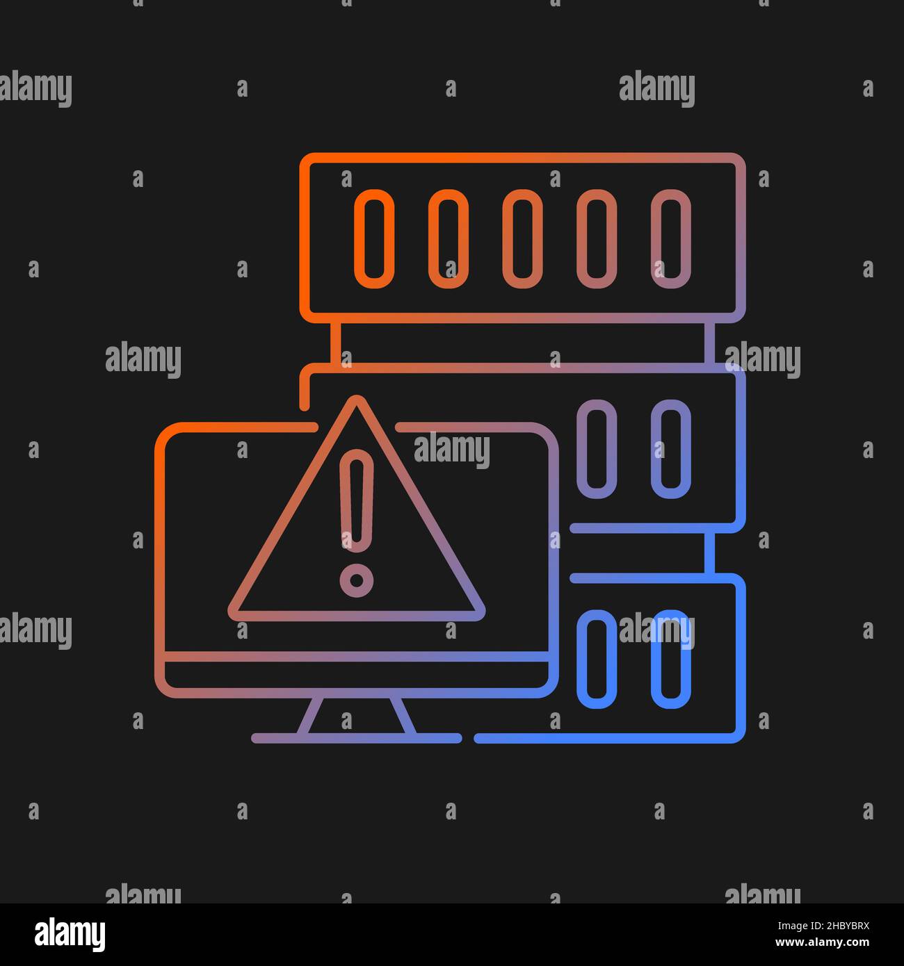 DoS attack gradient vector icon for dark theme Stock Vector Image & Art ...
