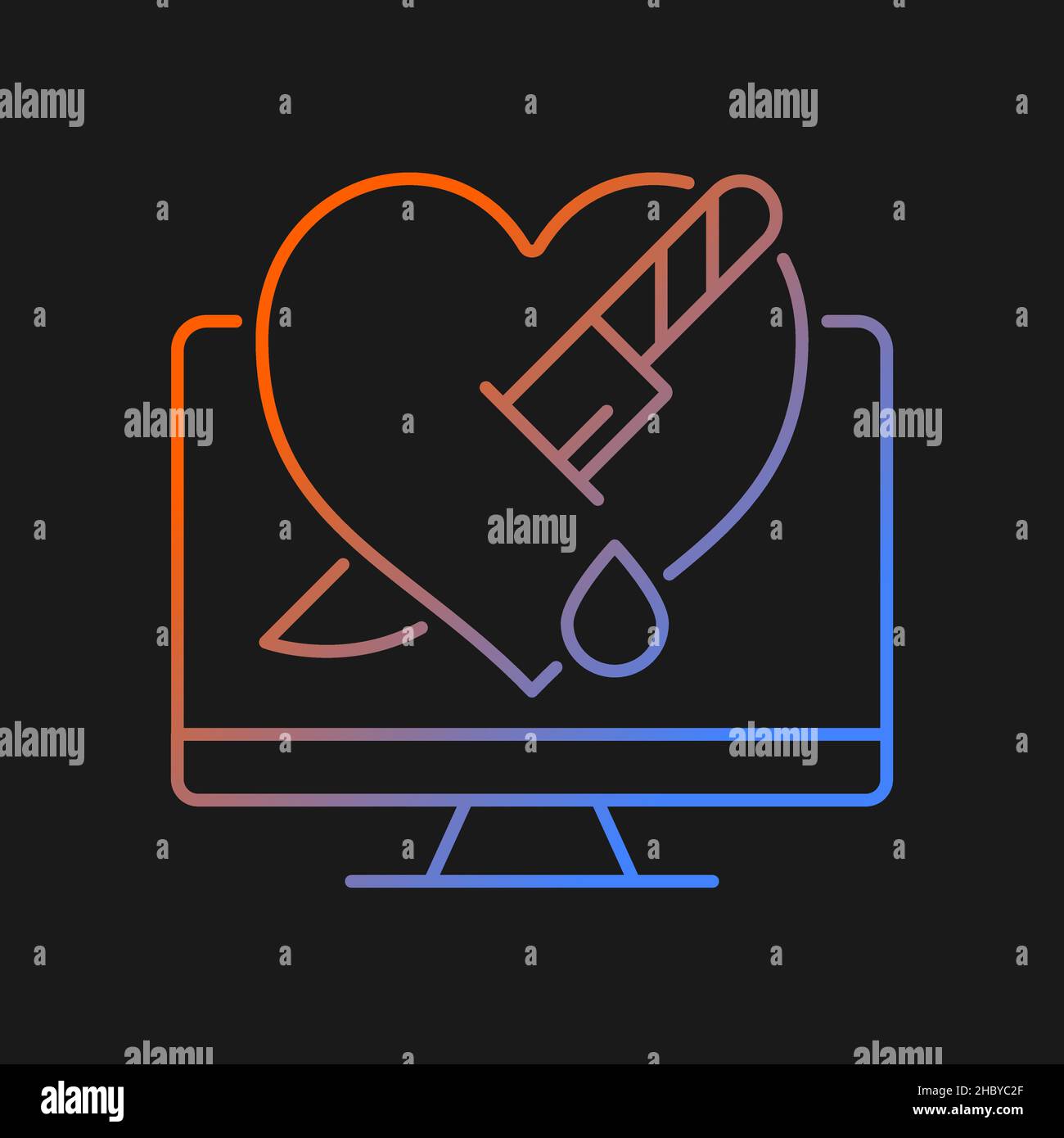 Personal revenge gradient vector icon for dark theme Stock Vector Image ...