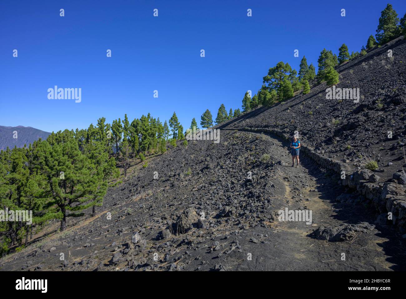 Hike from el Pilar to Birigoyo Volcano, El Paso, La Palma, Spain Stock ...