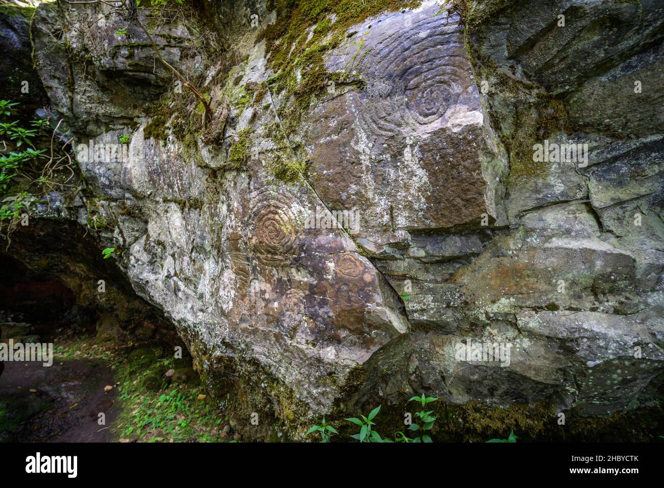 Rock paintings of La Zarza, Garafia, La Palma, Spain Stock Photo - Alamy