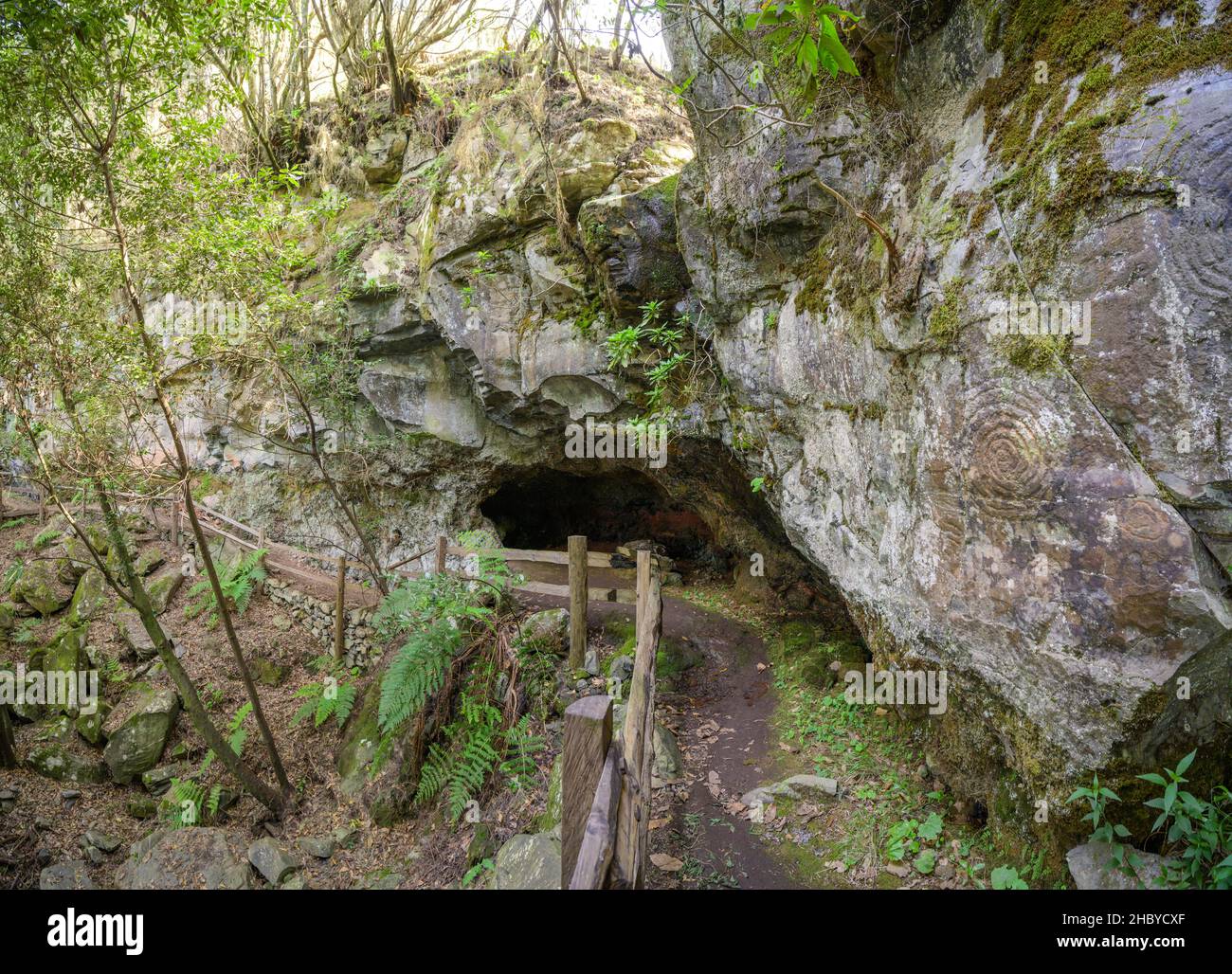 Rock paintings of La Zarza, Garafia, La Palma, Spain Stock Photo - Alamy