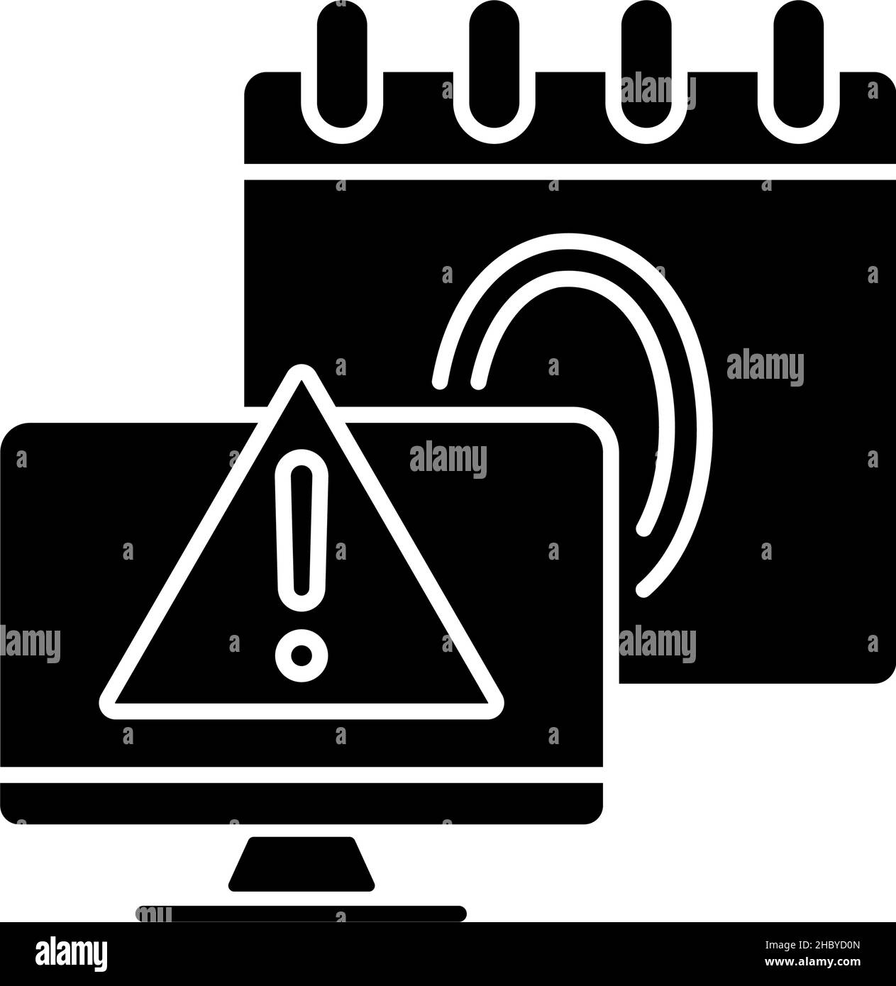 Zero day attack black glyph icon Stock Vector Image & Art - Alamy