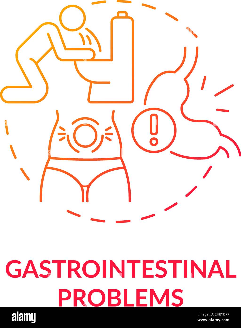 Gastrointestinal system drawing Cut Out Stock Images & Pictures - Alamy