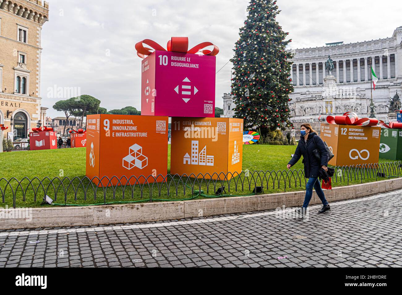 ROME, ITALY. 22 December 2021. A collection of 17 interlinked ...