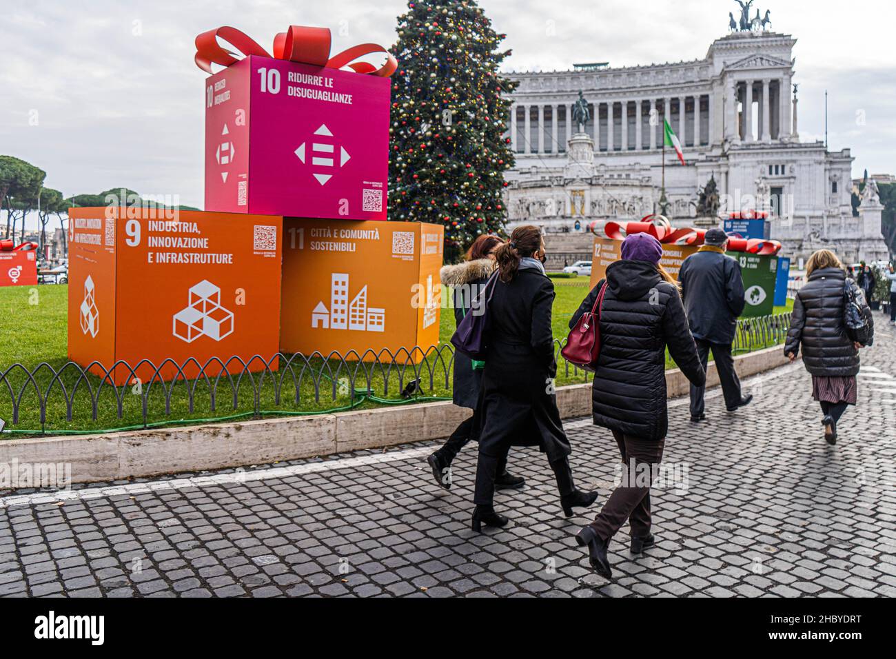 ROME, ITALY. 22 December 2021. A collection of 17 interlinked ...