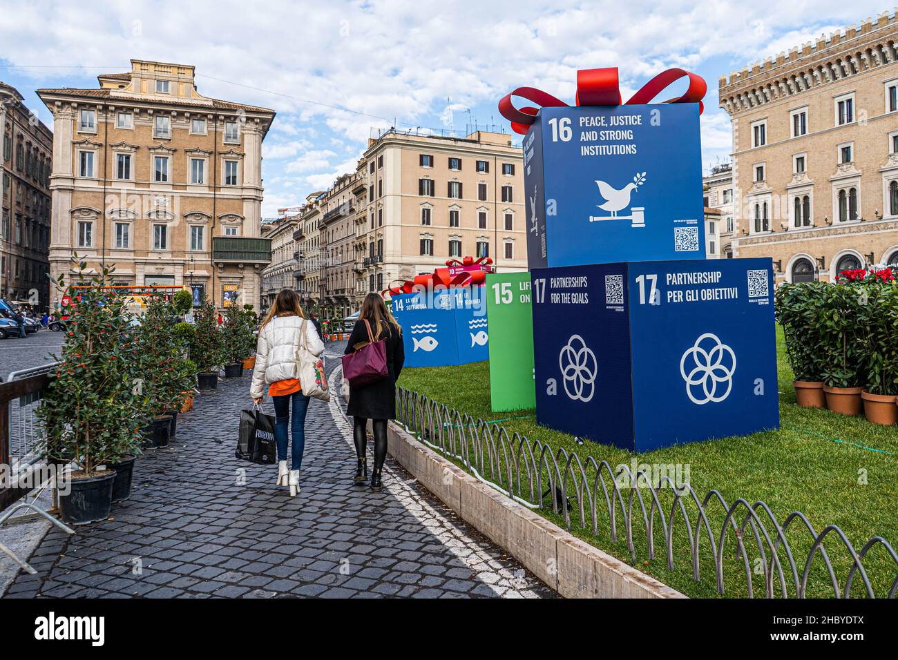 ROME, ITALY. 22 December 2021. A collection of 17 interlinked ...