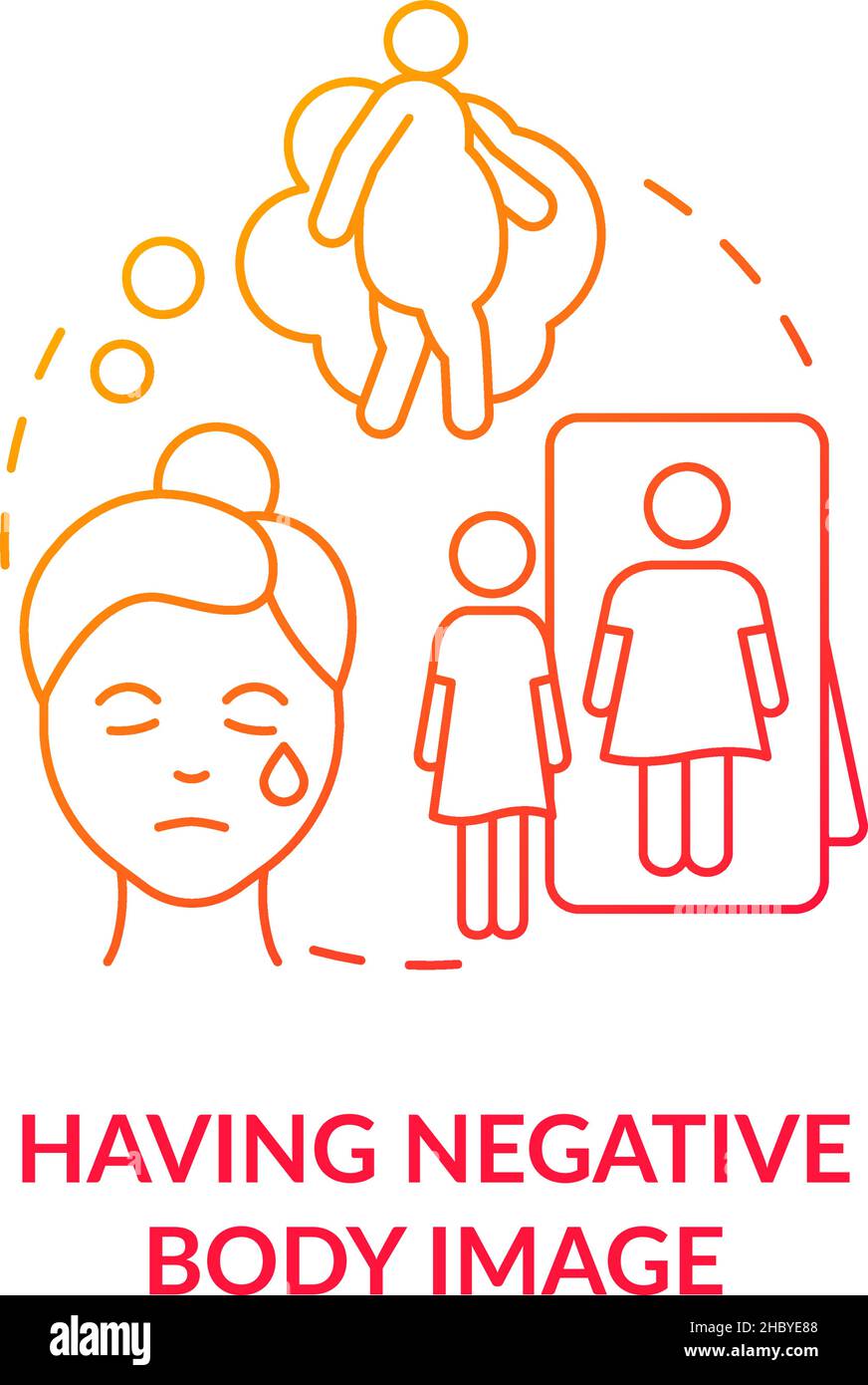 Negative body image Stock Vector Images - Alamy