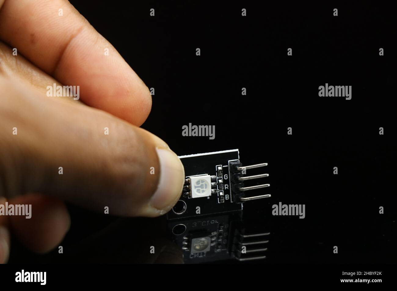 SMD LED module for programmable micro controller board projects held in ...