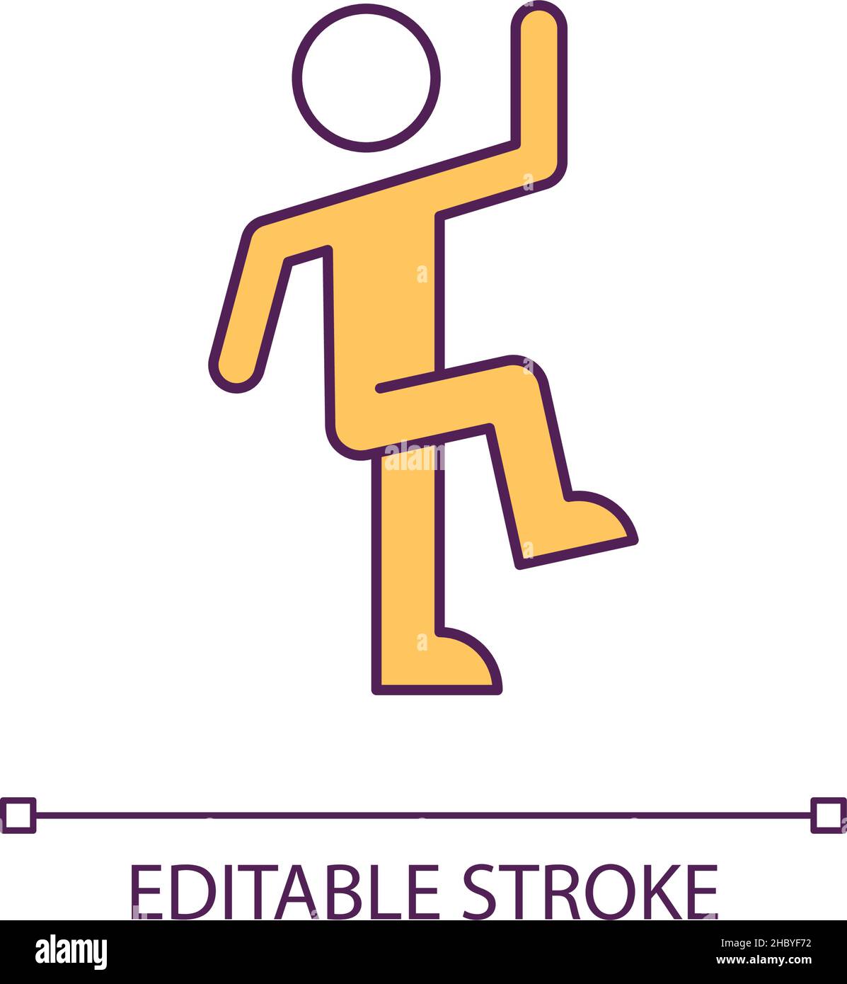 Dancing exercise icon outline Stock Vector Images - Alamy