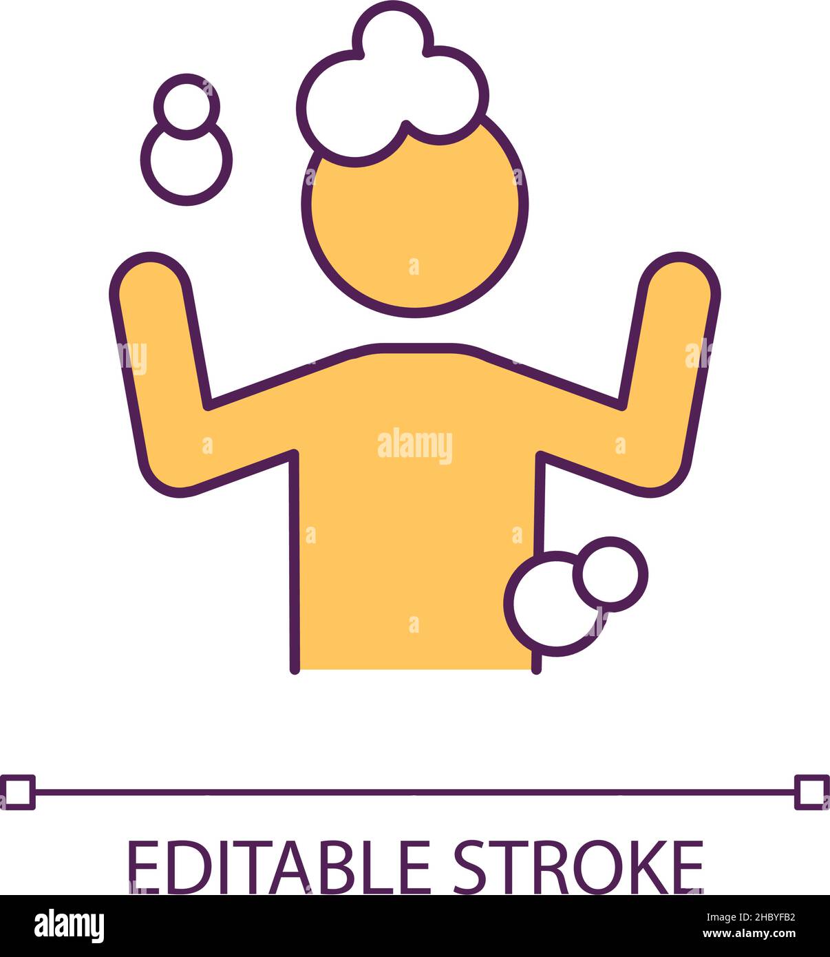 Body wash routine Stock Vector Images - Alamy