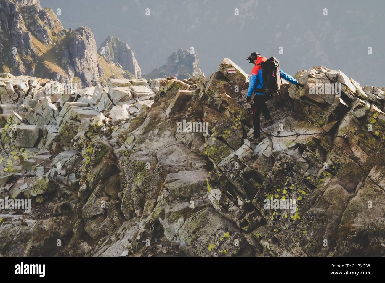Hiker, route, mountains, Tatra mountains, Poland Stock Photo - Alamy