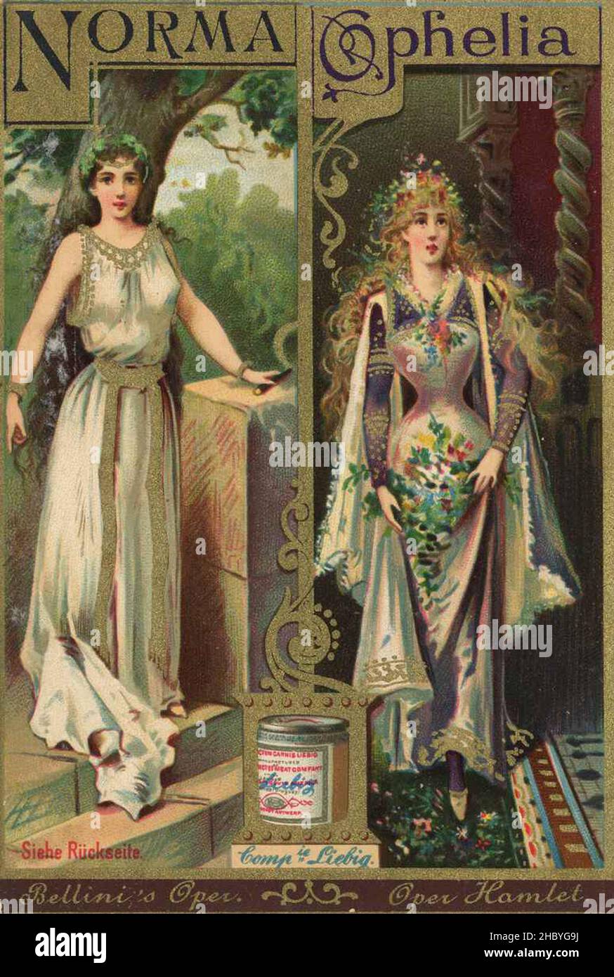 Serie Trachten und Kostüme aus der Oper, Bellini Oper, Norma und Oper ...