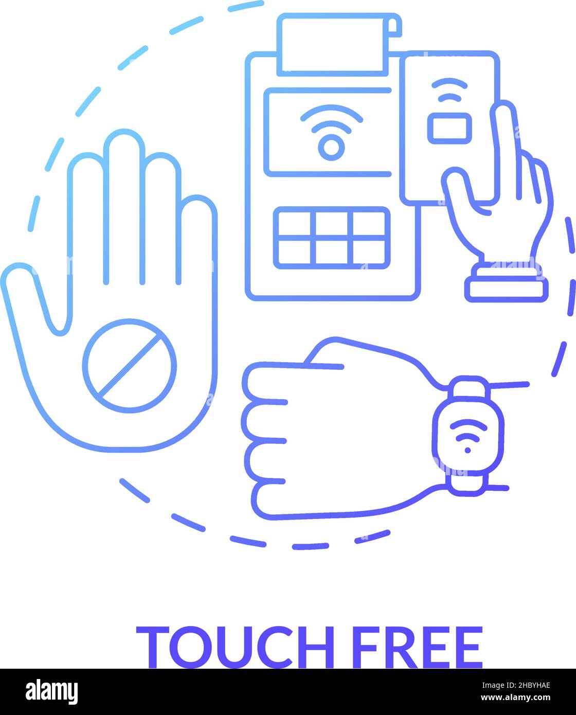 Touchless payment Stock Vector Images - Alamy