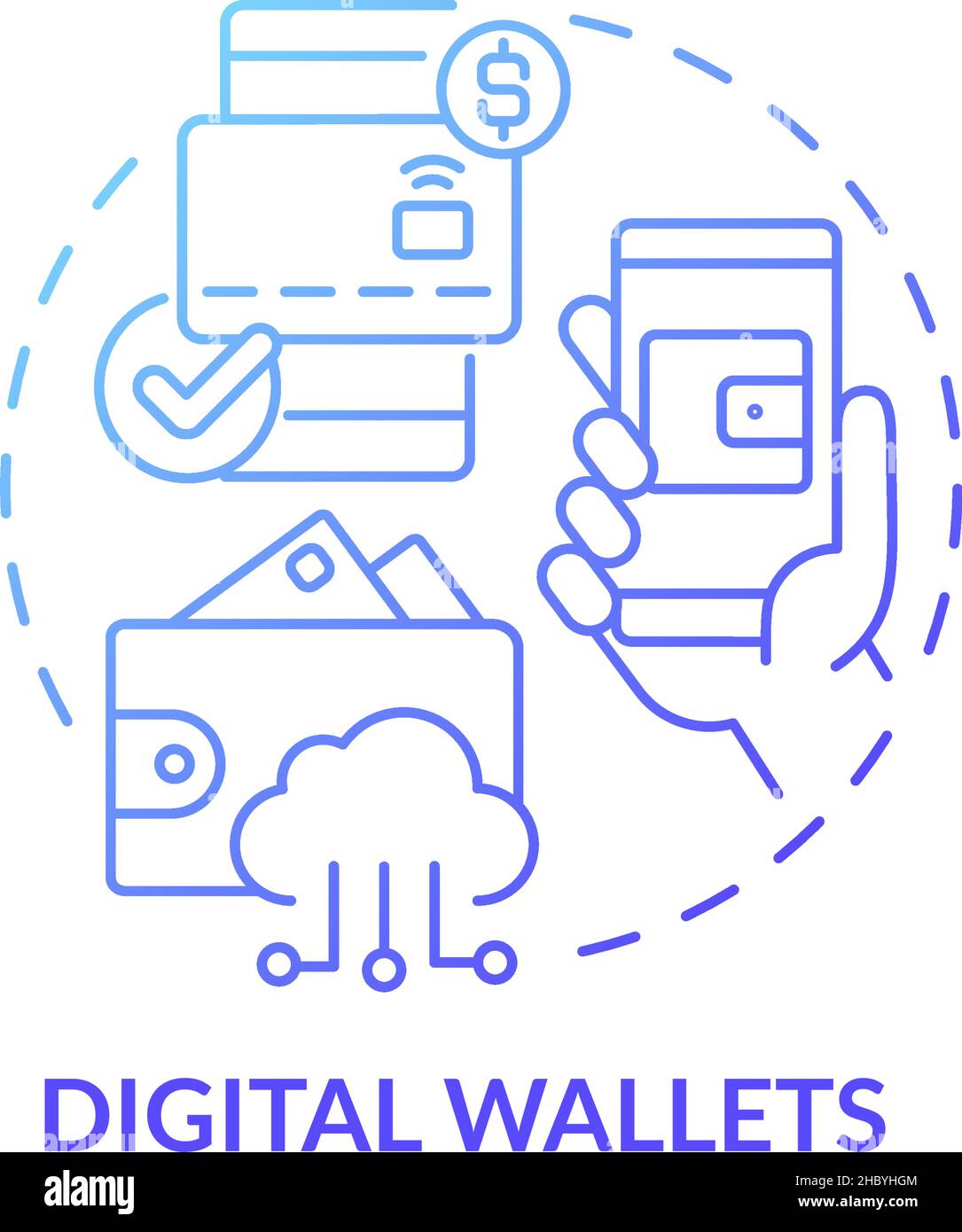 Mobile wallets Stock Vector Images - Alamy