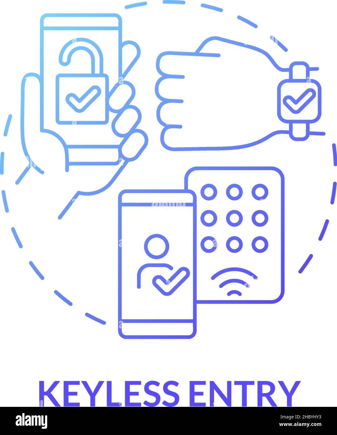 Touchless entry Stock Vector Images - Alamy