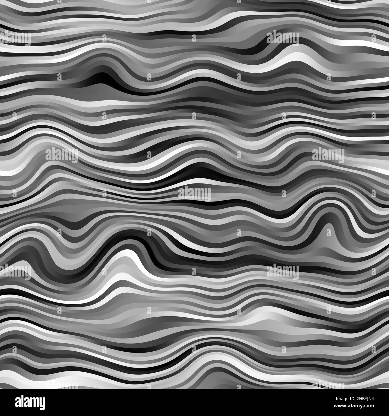 Seamless wavy monochrome stripes surface pattern design for background ...