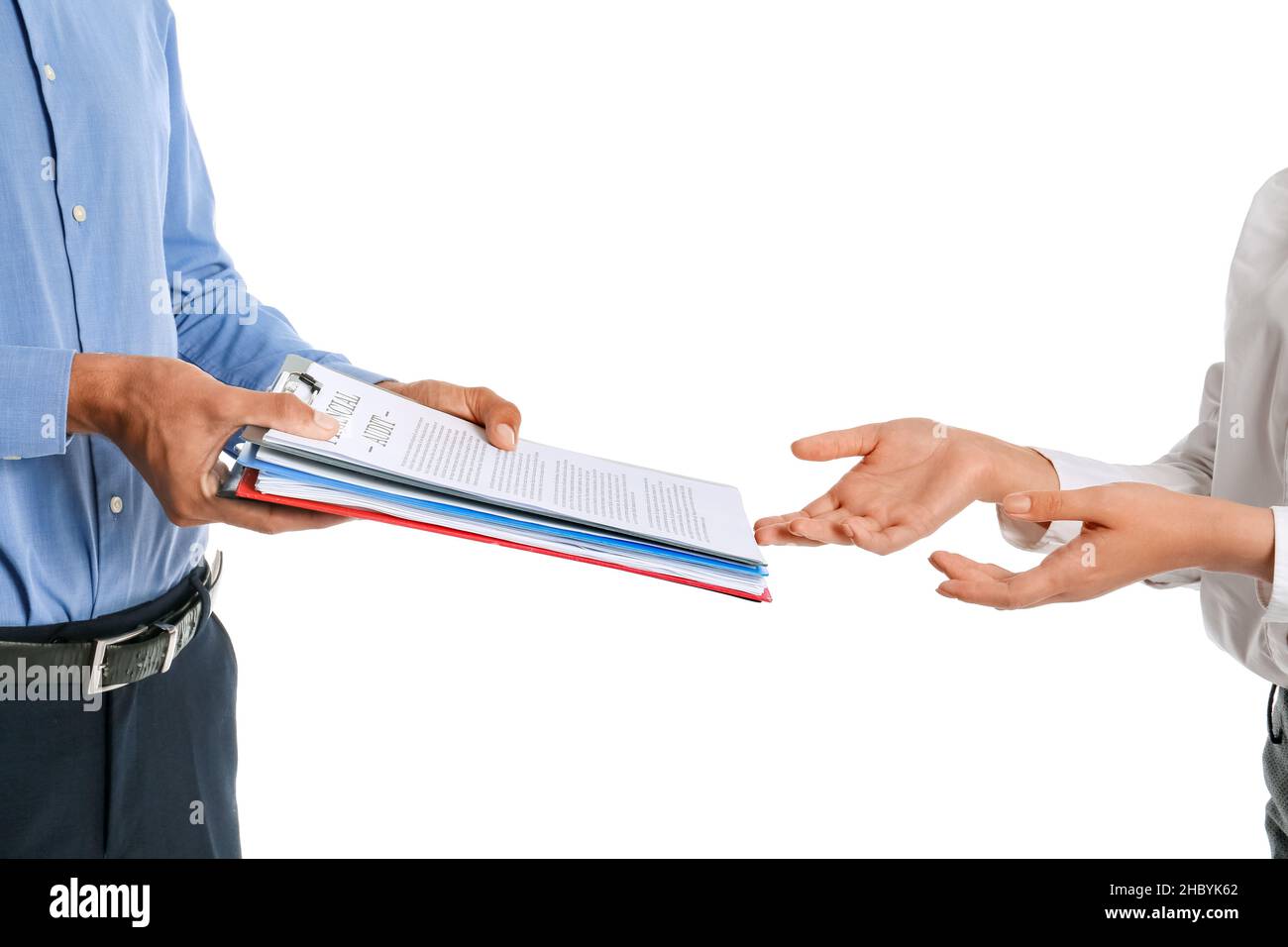 Female secretary giving business documents hi-res stock photography and ...