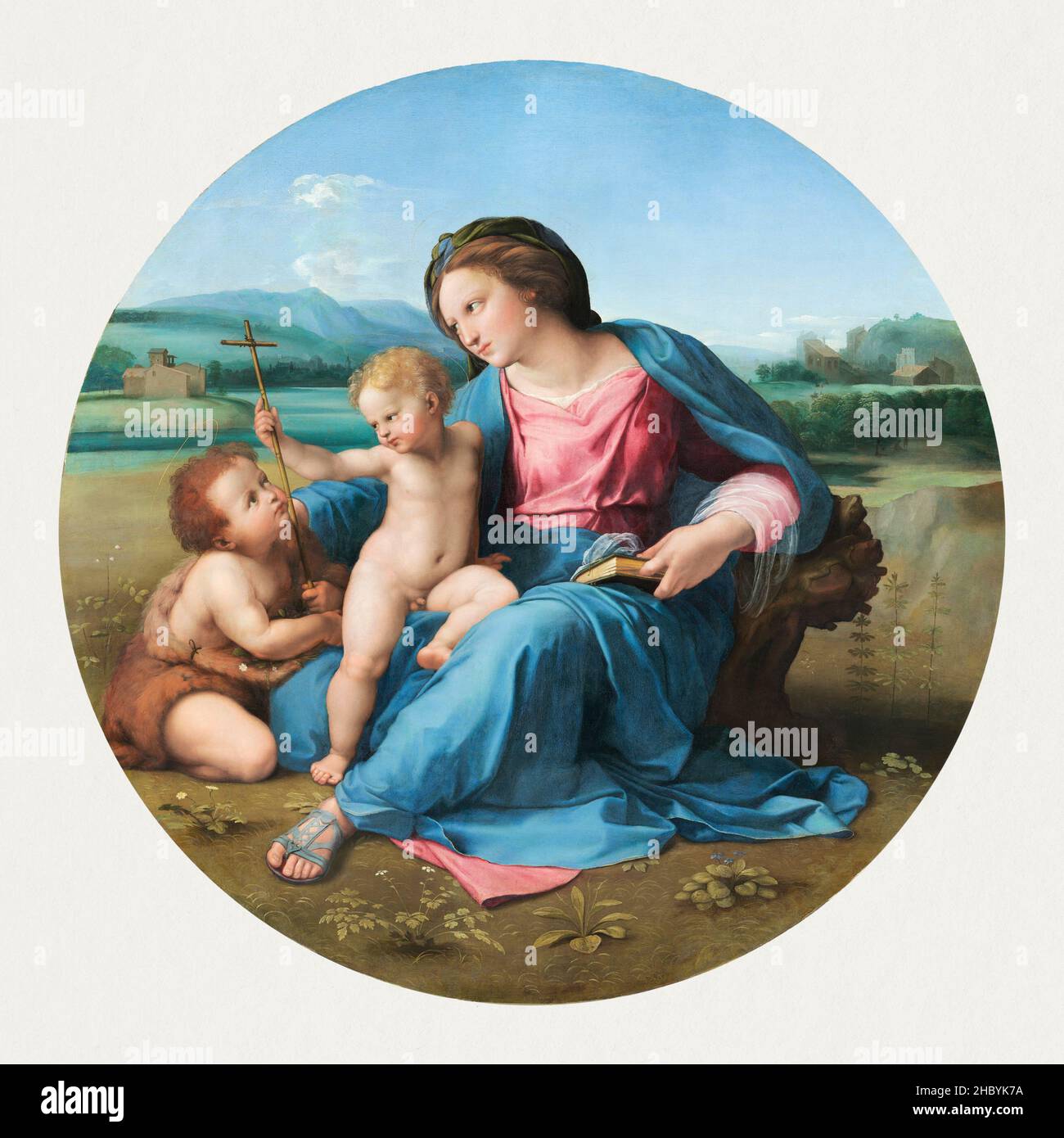 Raphael / Raffaello - The Alba Madonna (ca. 1510) famous painting Stock ...