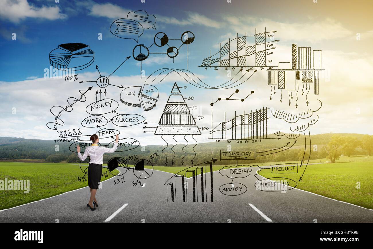 Infographic strategy plan Stock Photo - Alamy