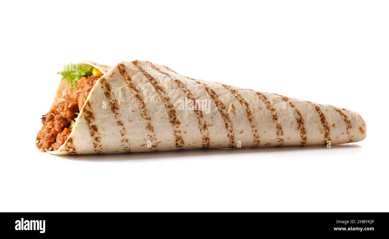 Mexican takeaway white background Cut Out Stock Images & Pictures - Alamy