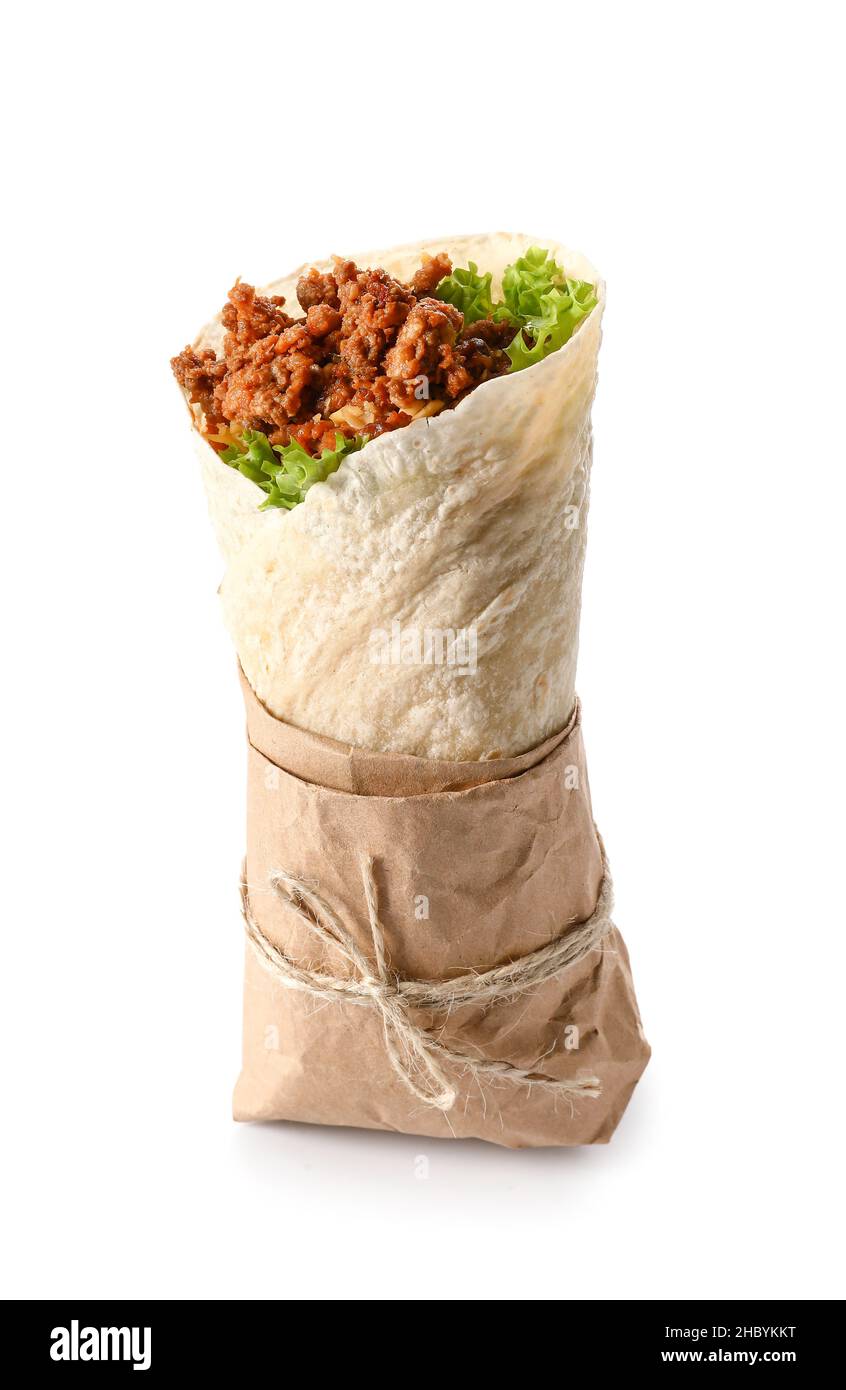 Mexican takeaway white background Cut Out Stock Images & Pictures - Alamy