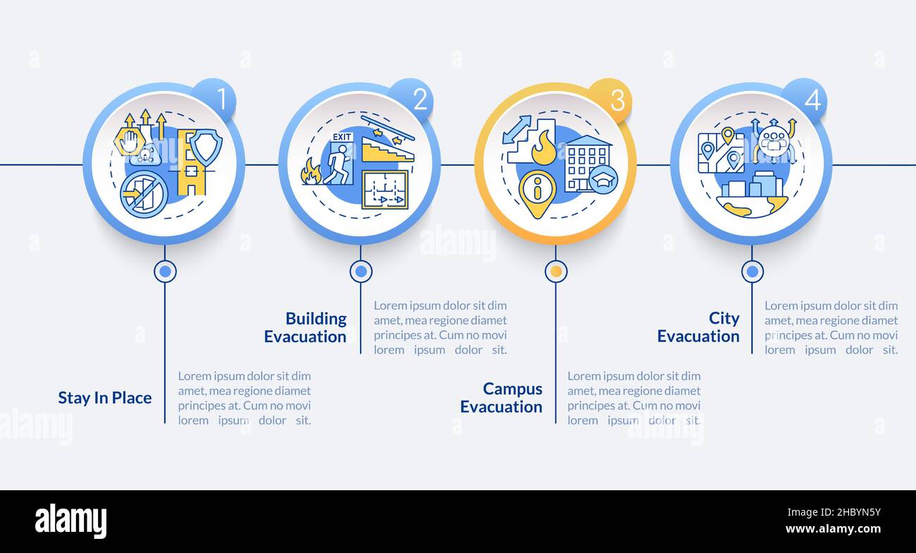 Evacuation types circle infographic template Stock Vector Image & Art ...