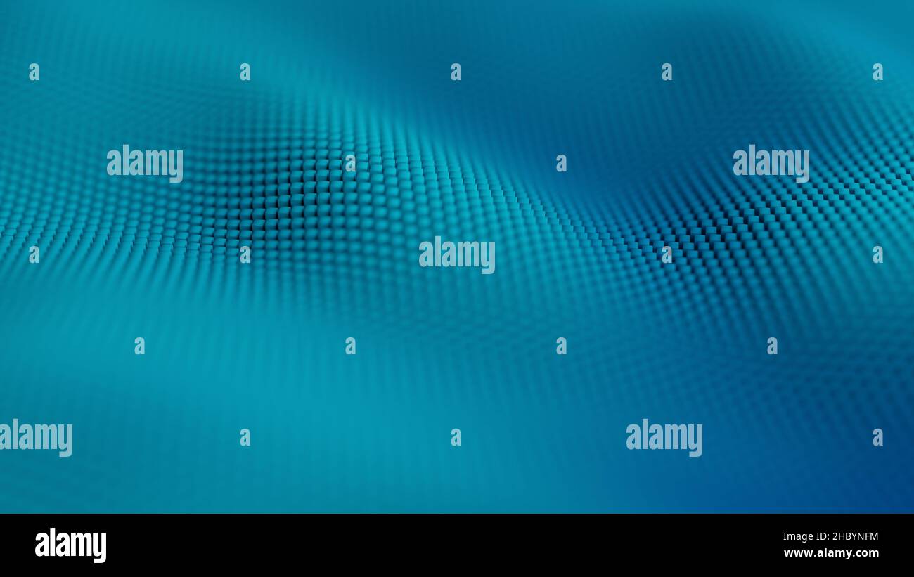 3d illustration of an abstract colorful blue texture with shallow focus ...