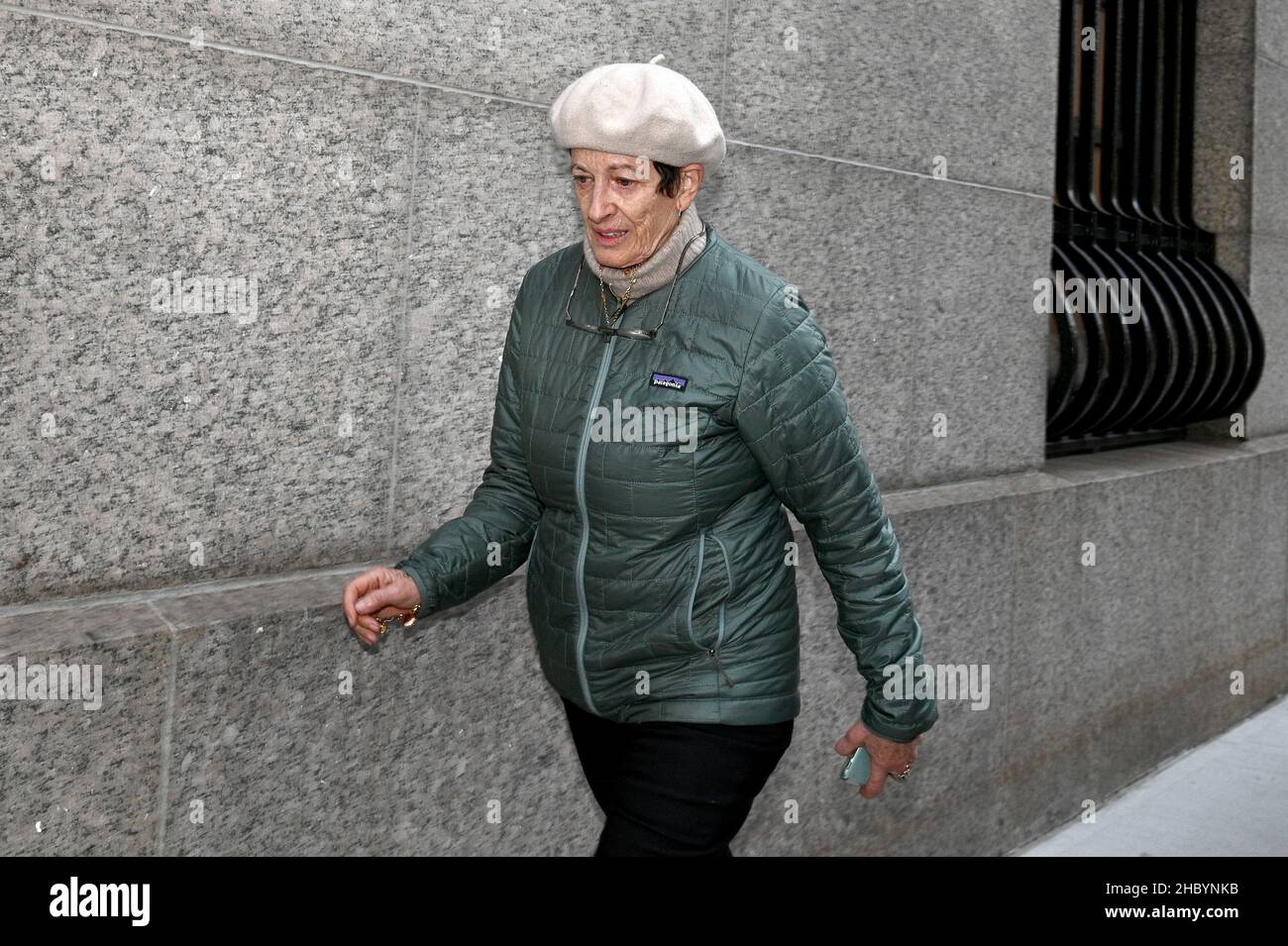 New York, USA. 21st Dec, 2021. Isabel Maxwell is seen returning to New ...