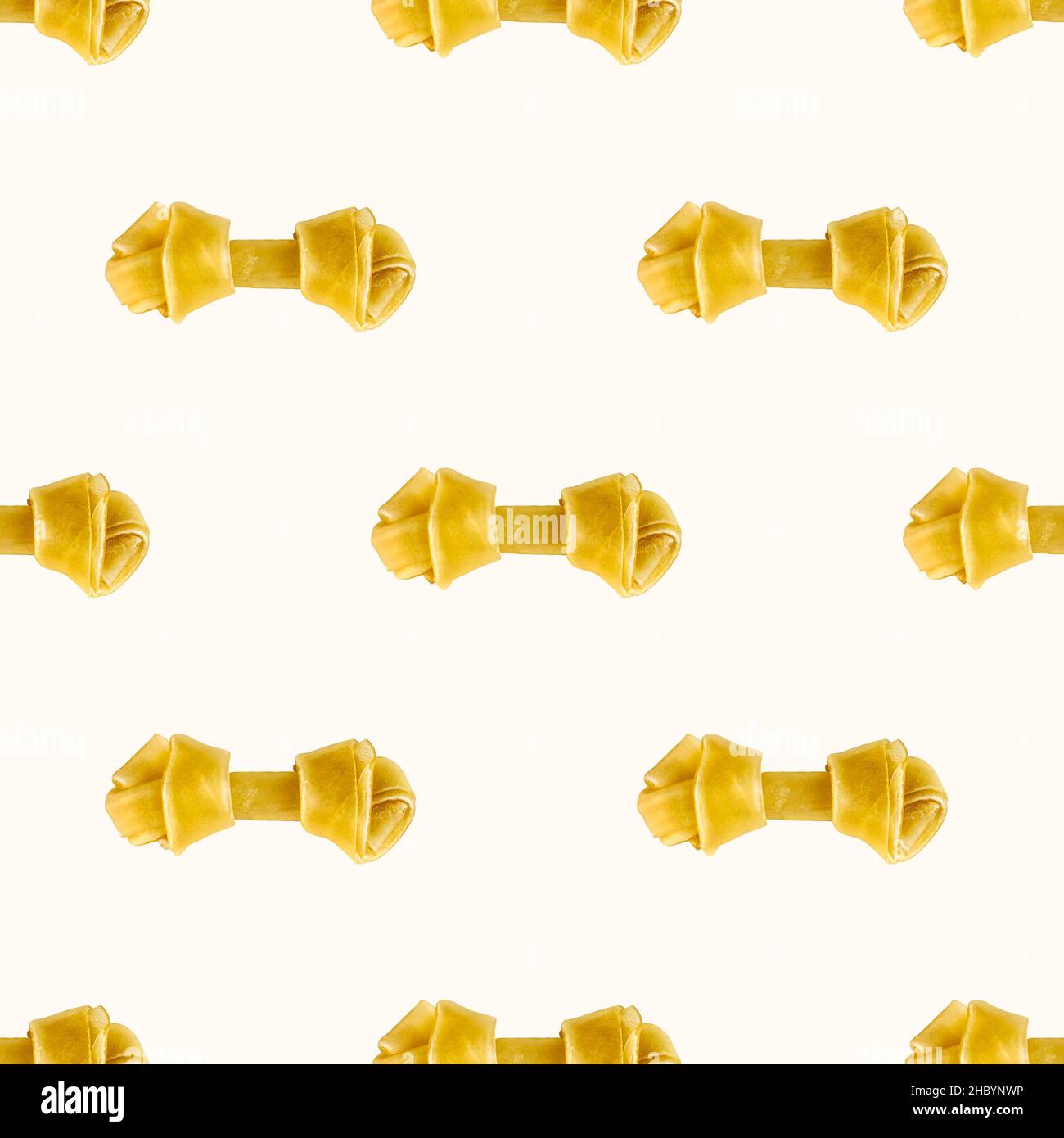 Knotted beef tendon bones for dog feed repeat seamless pattern on light ...