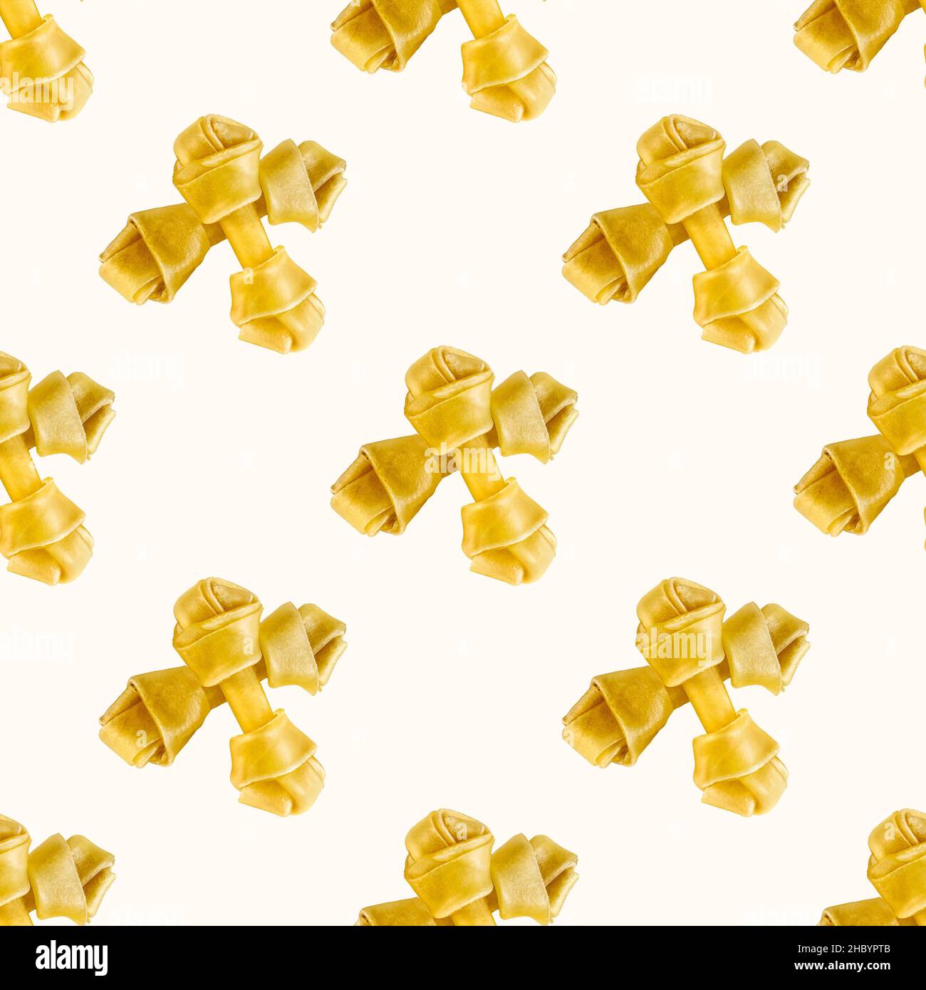 Knotted beef tendon bones for dog feed repeat seamless pattern on light ...