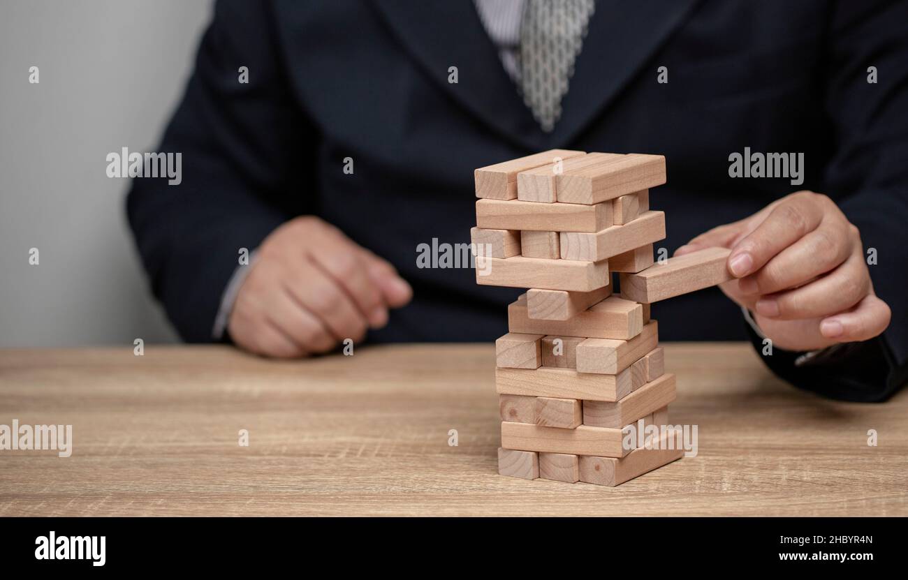 Business risks, job instability, the collapse of mind, businessman ...