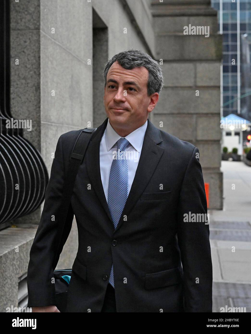 Defence counsel Christian Everdell arriving at the federal courthouse ...