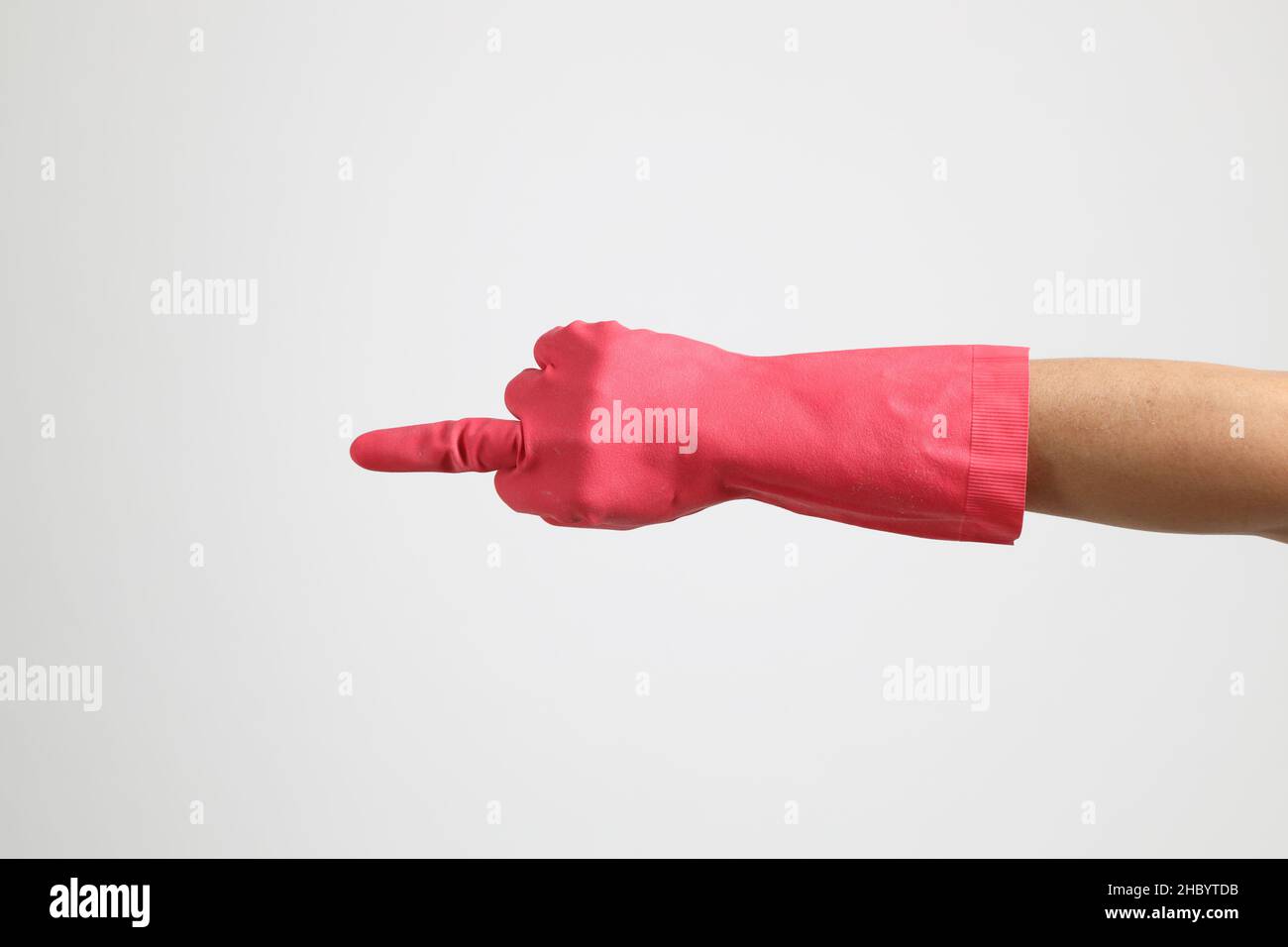 Glove middle finger hand hi-res stock photography and images - Alamy