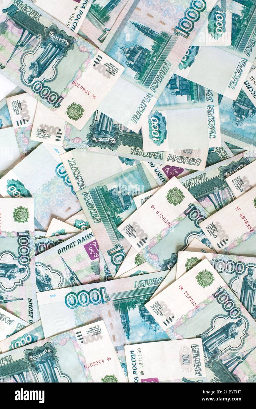 Russia. 20th June, 2010. In this photo banknotes with a face value of ...