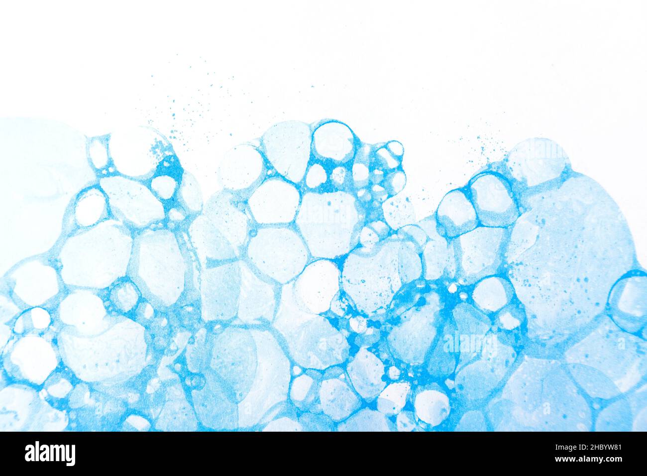 Multiple white blue soap bubbles abstract background texture, artsy ...