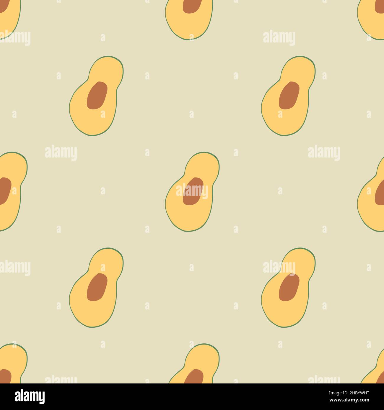 Avocado Vegetables seamless pattern. Vegetarian healthy bio food ...