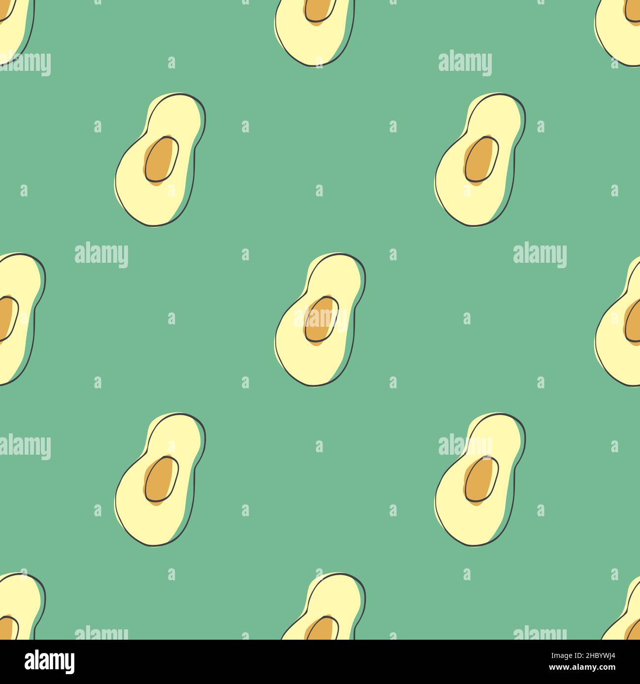Avocado Vegetables seamless pattern. Vegetarian healthy bio food ...