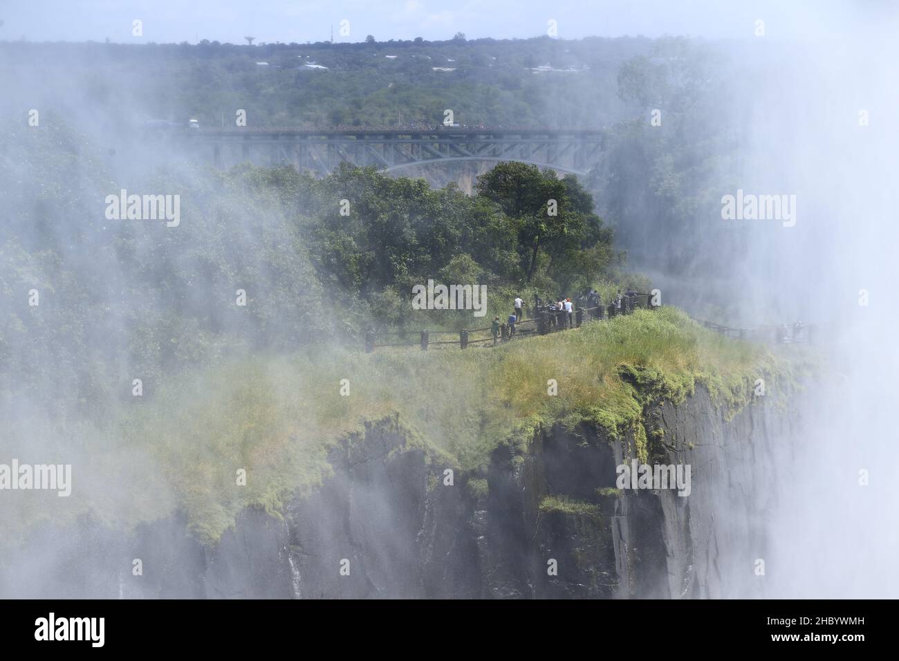 Very close to the fall edge of Victoria Falls Stock Photo - Alamy