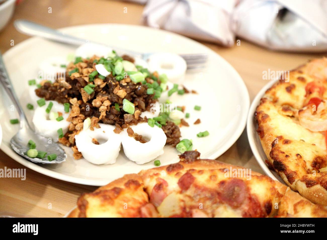 Chinese food called Chwee kueh served with chinese ingredient Stock ...